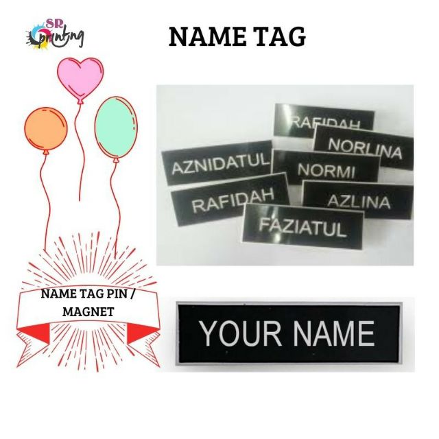 NAMETAG MURAH GURU/PEJABAT etc ( MAGNET / PIN ) | Shopee Malaysia
