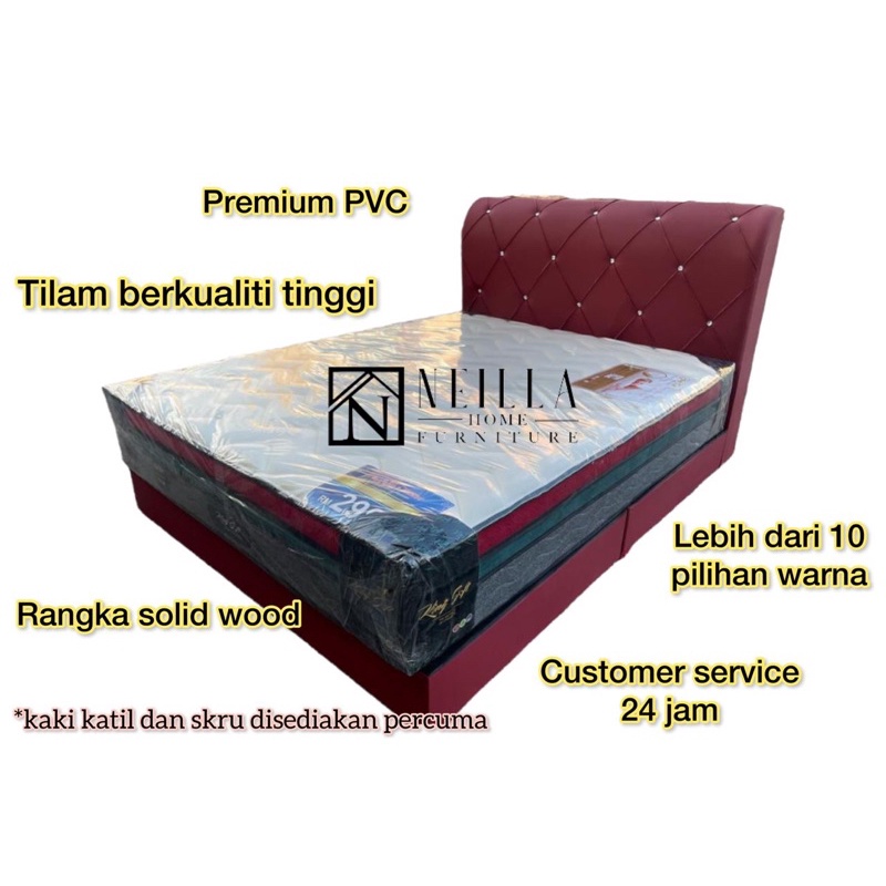 Katil Queen Bed Frame Katil Queen Bed Queen Divan Double Bed Frame Bedding Furniture Shopee