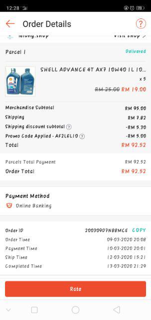 SHELL ADVANCE 4T AX7 10W40 1L 100% ORIGINAL FROM INDONESIA WITH SIRIM ...