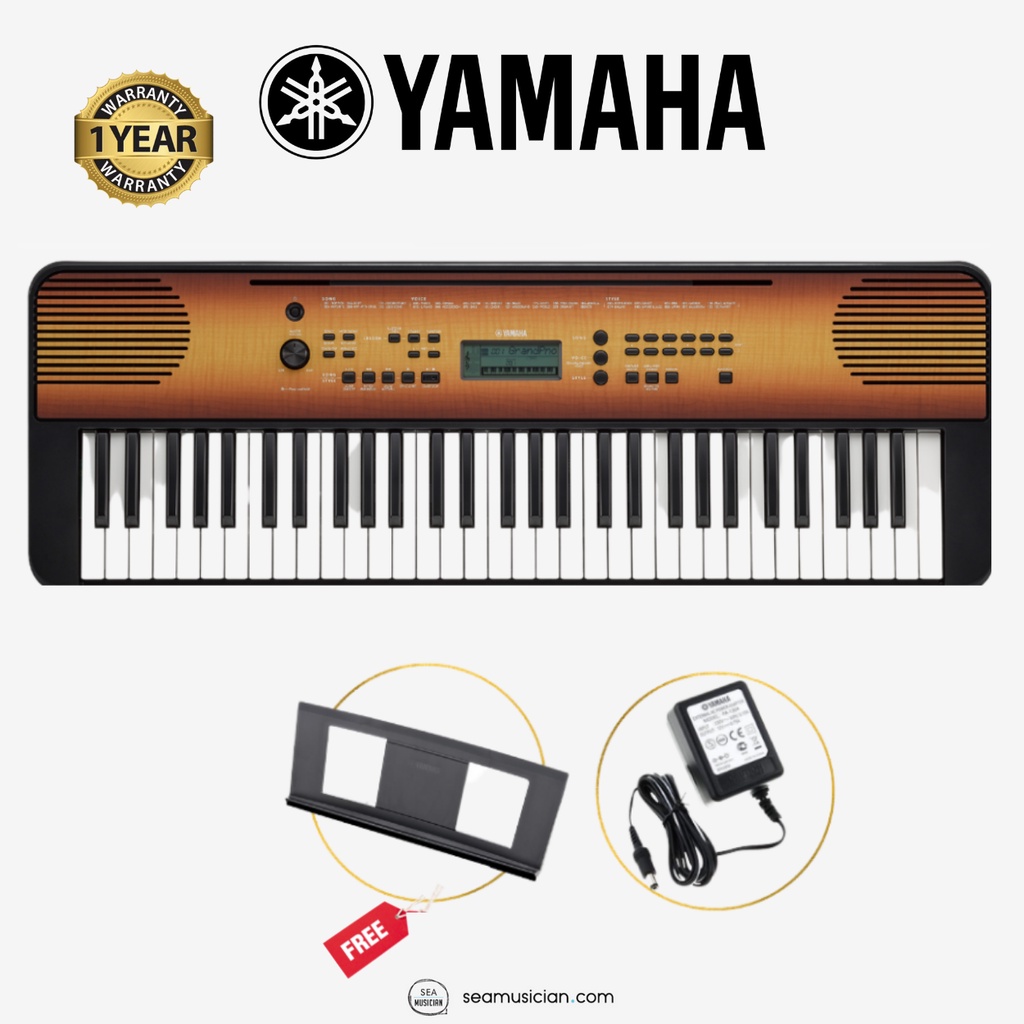 YAMAHA PSRE360 MA PORTABLE KEYBOARD 61 KEYS WITH STAND, NOTE STAND ...