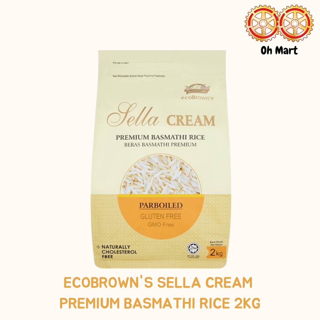 Ecobrown's Sella Cream Premium Basmathi Rice 2Kg | Shopee Malaysia