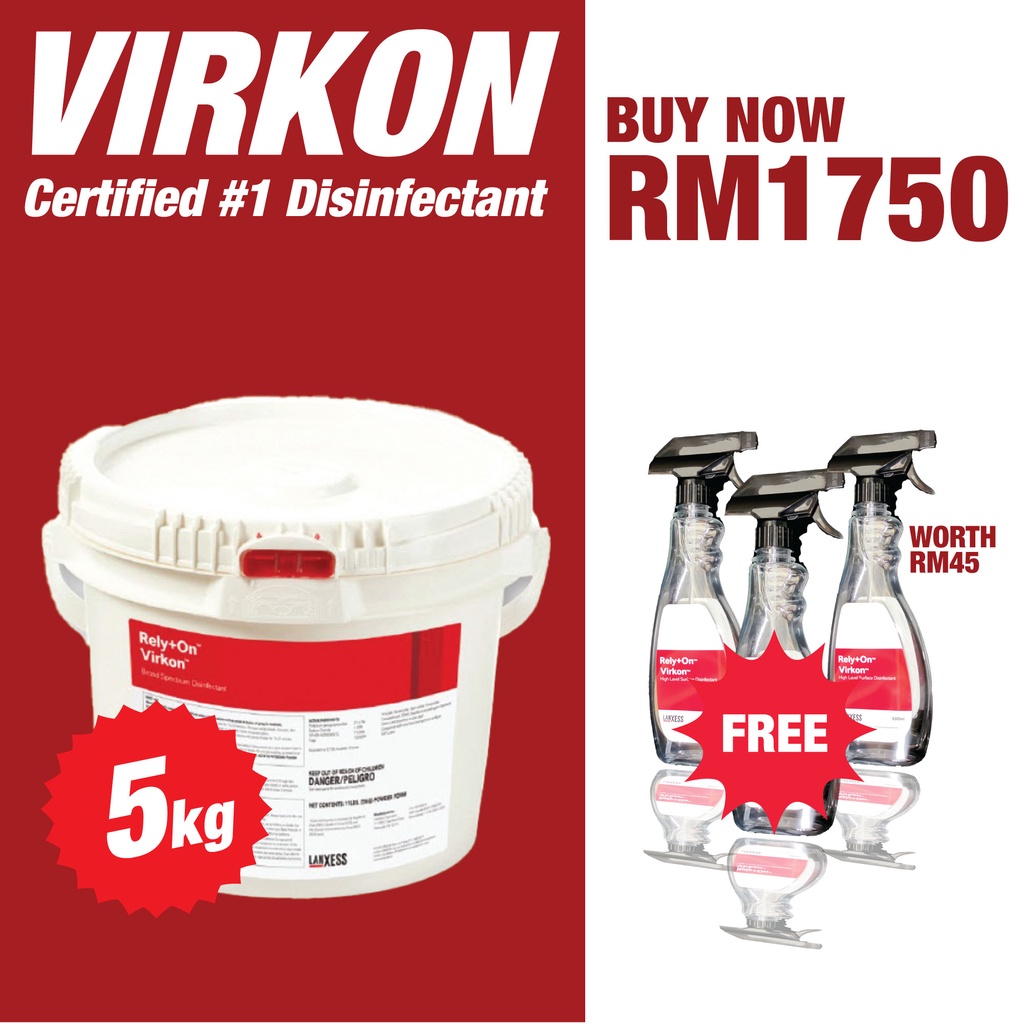 Virkon Rely+On Powder Surface Disinfectant (5kg) | Shopee Malaysia