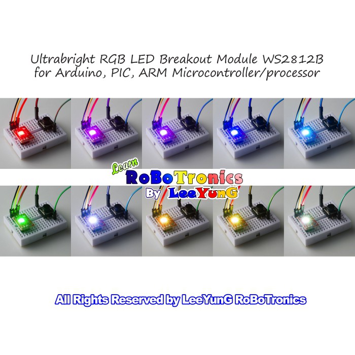 Ultra Bright RGB LED Breakout Module WS2812B TriColour RGB Light Module ...