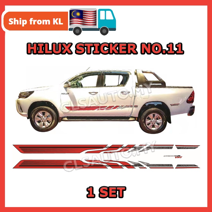 Toyota Hilux Body Sticker Car Side Body Lining Sticker (13 Designs ...