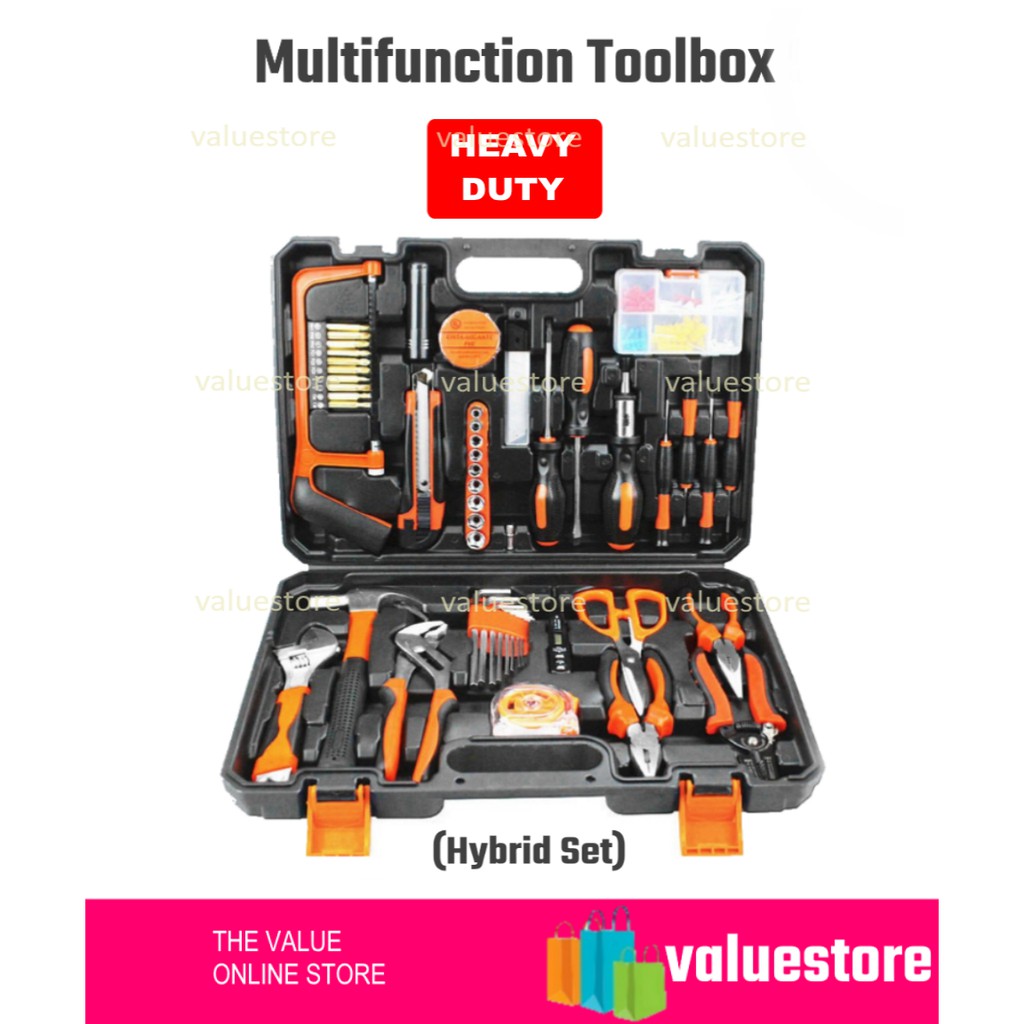 102 Pcs Professional Toolbox Set 102pcs Multifuntional Hardware Toolbox DIY Tools | Shopee Malaysia