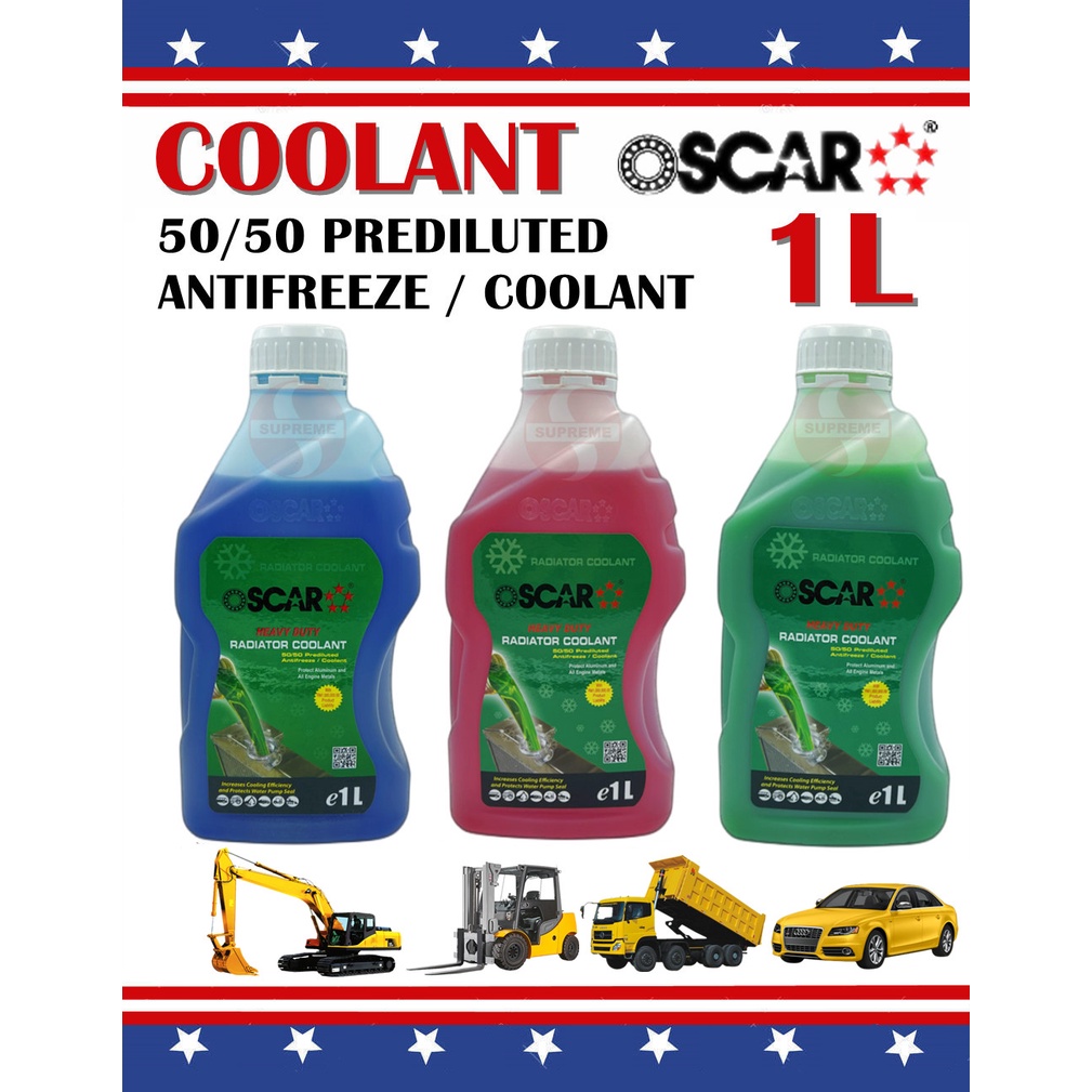 S2U Oscar Coolant Premix Radiator Coolant Red Green Blue Car Truck Bus ...