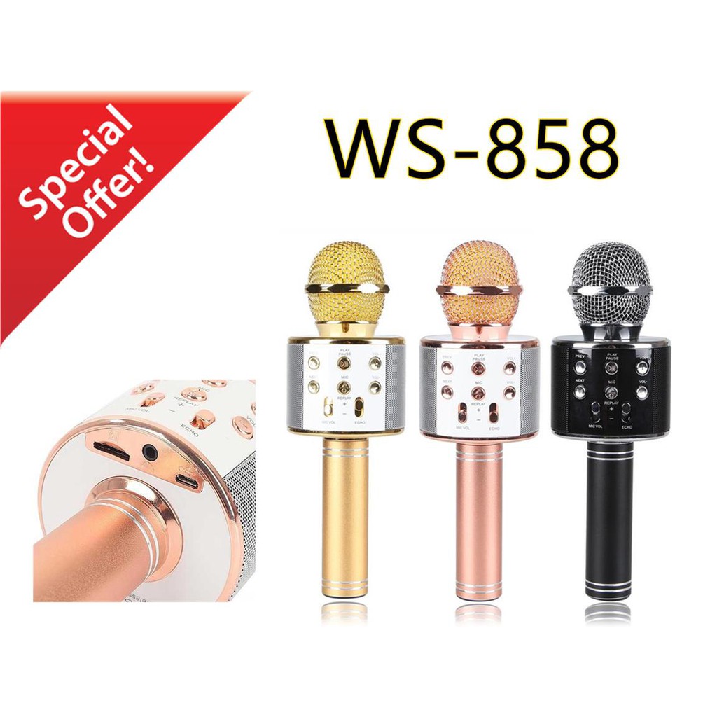 WS-858 Karaoke Wireless Microphone | Shopee Malaysia