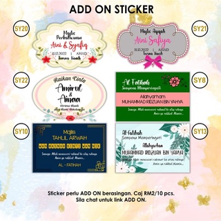 ADD ON : STICKER, RIBBON FOR YASSIN / AL-MATHURAT / HIMPUNAN SOLAT ...