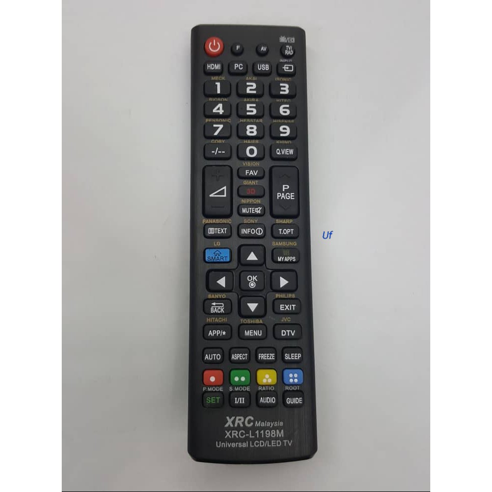 XRC Universal LCD/LED TV Remote Controller XRC-L1198M ( For Multi ...