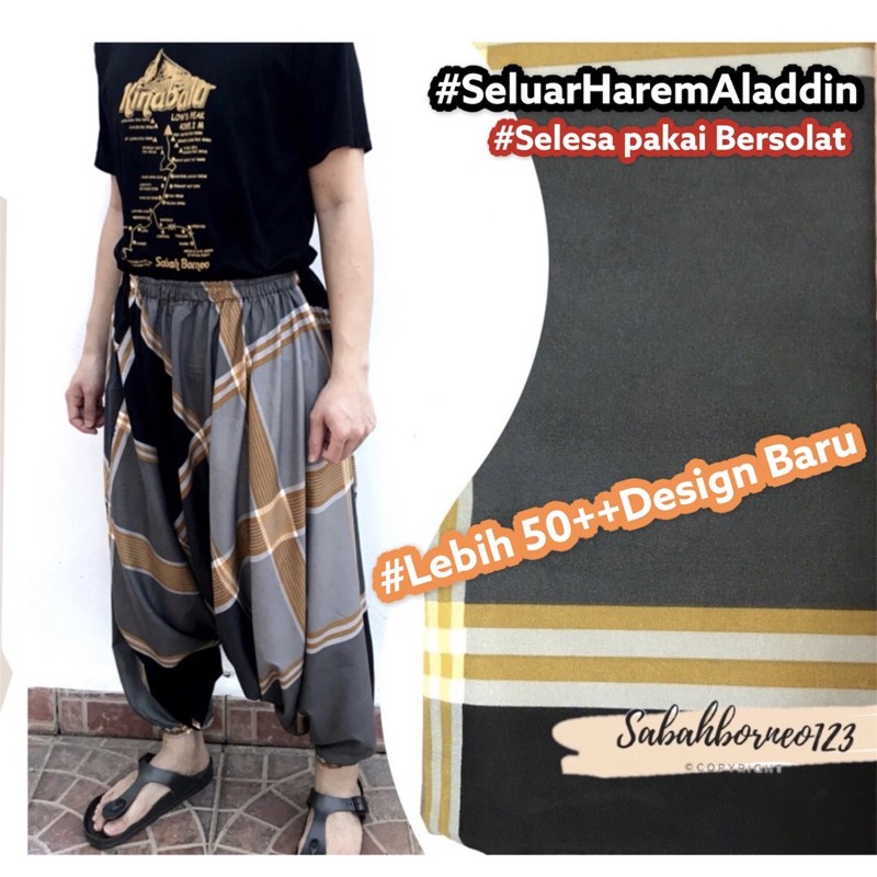 HAREM PANTS Seluar Pelikat Cawat Labuh seluar ali baba seluar aladdin(S ...