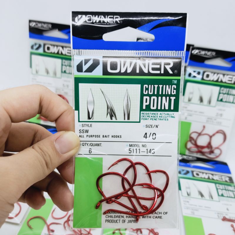 Owner SSW 5111 cutting point RED owner hook mata kail Owner merah red ...
