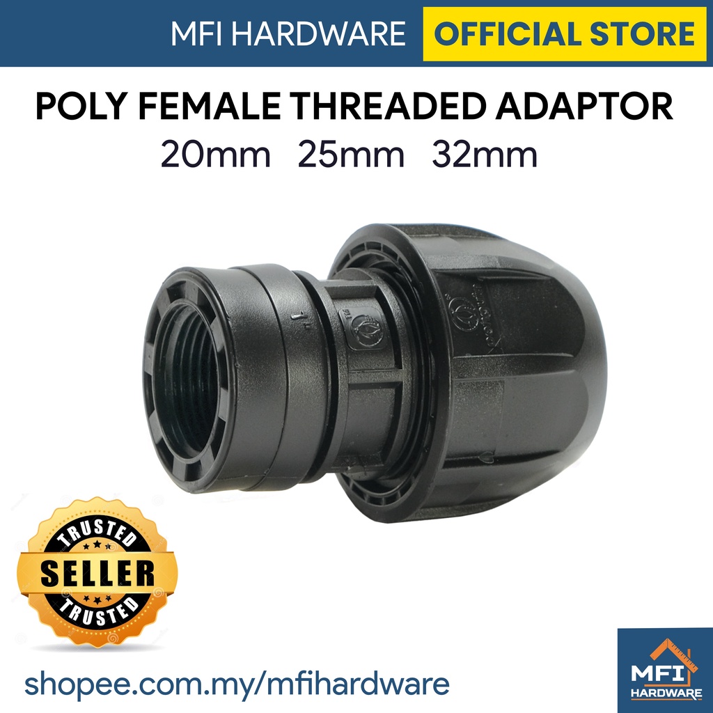 POLY FEMALE THREADED ADAPTOR 20MM/25MM/32MM | Shopee Malaysia
