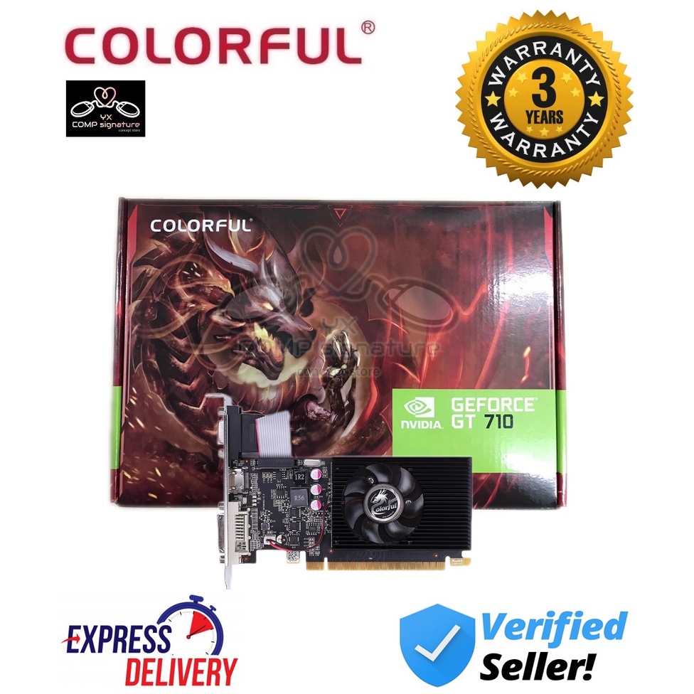 COLORFUL GEFORCE GT710 2GB DDR3 VGA CARD / Colorful GT1030 2G V4-V ...