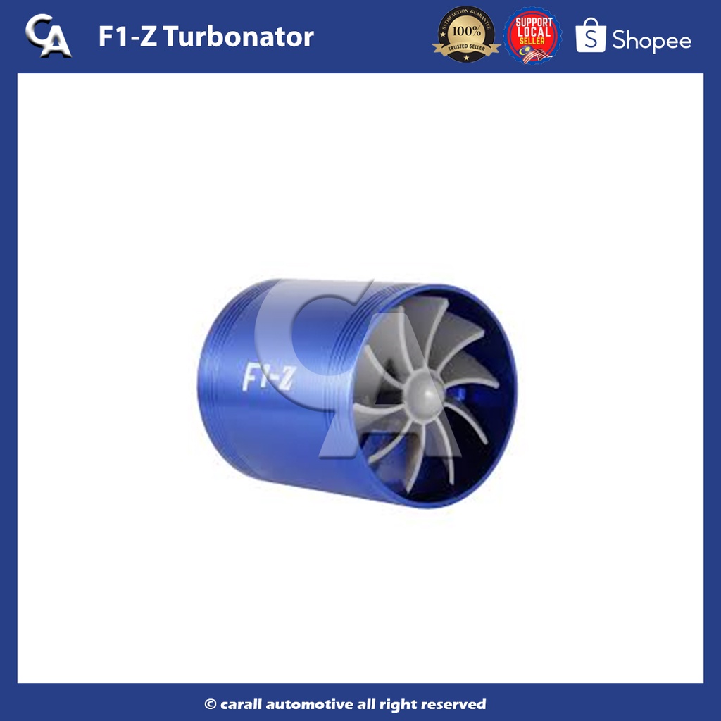 F1-Z 64mm Car Air Intake Turbonator Dual Fan Turbine Super Charger Gas ...