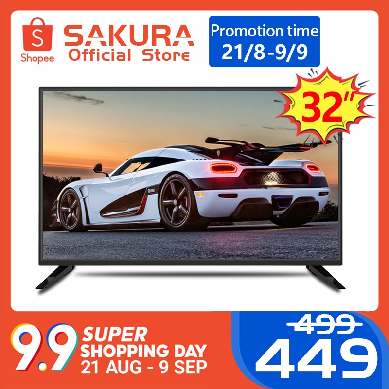 SAKURA Digital TV 32 inch HD Ready LED TV (DVBT-2) Built in MYTV ...