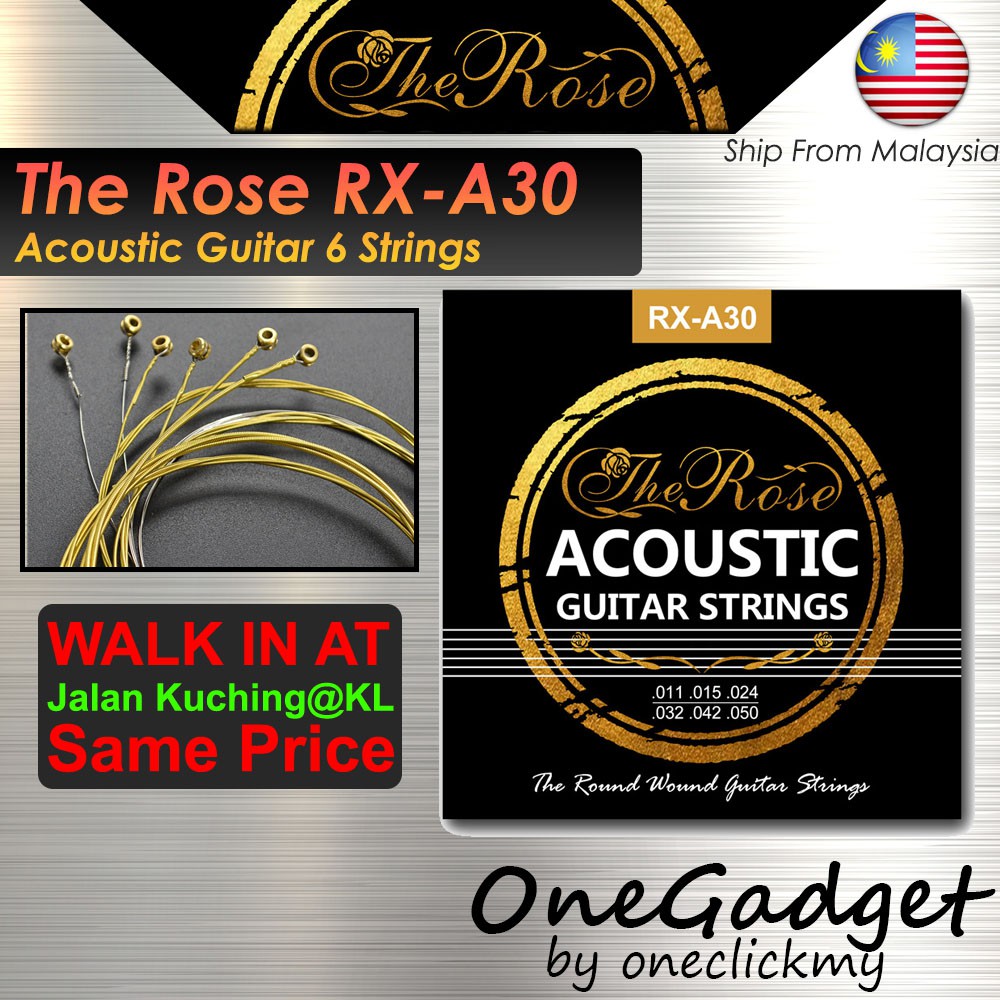 (The Rose) Guitar String - 1 Set Tali Gitar Akustik (RX-A30/ Kapok ...