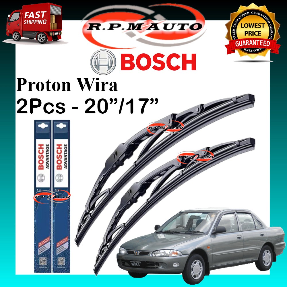 1Pair Proton Wira Original Bosch Advantage Windshield Wiper Blades Set (20" , 17") | Shopee Malaysia