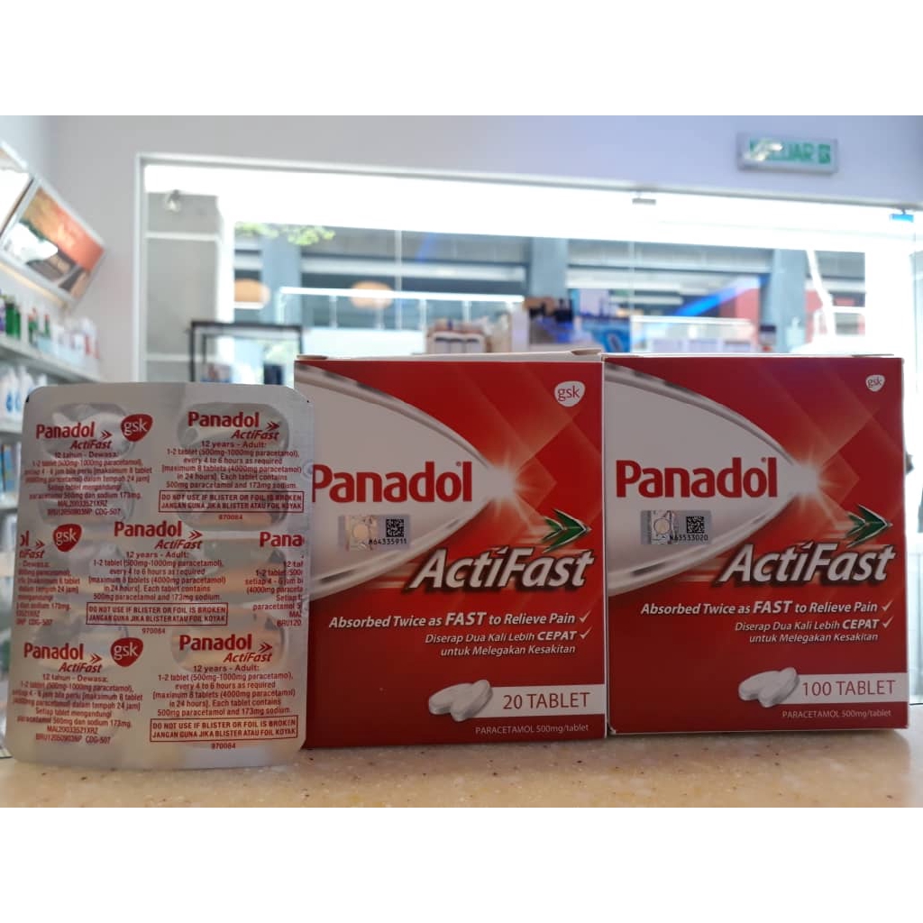 PANADOL ACTIFAST 10S/ 10S COMPACK/20S PARACETAMOL 500MG | Shopee Malaysia