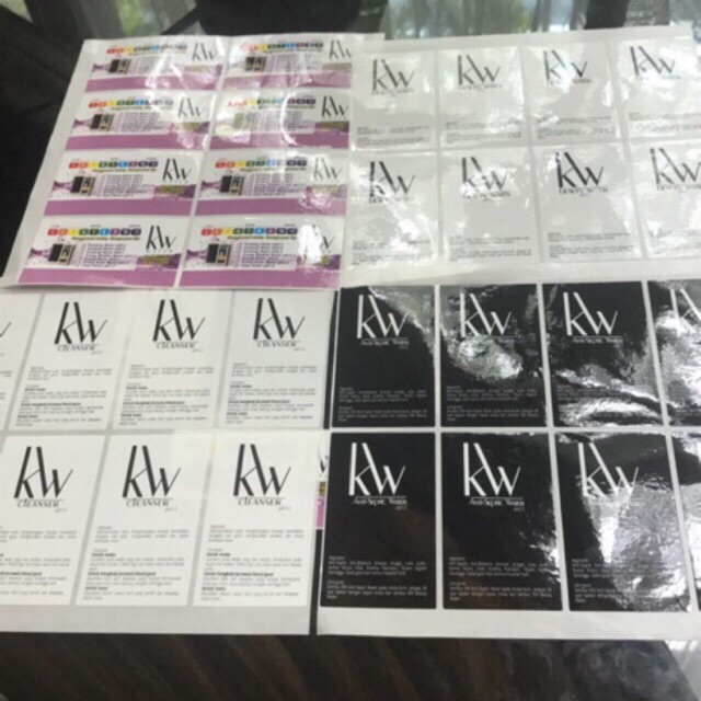 10 kepingx8pcs (80pcs) kw sticker stiker Beauty Acidic Cleanser ...