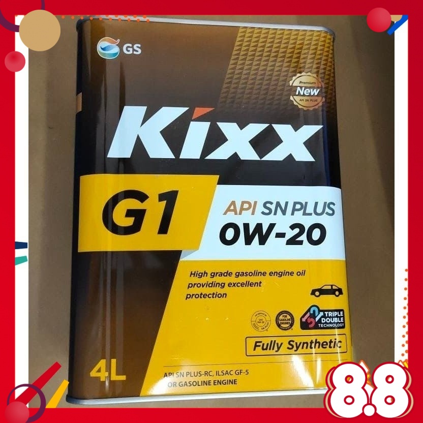 Kixx G1 0W-20 4L Fully Synthetic SN PLUS Engine Oil KOREA GS Caltex ...