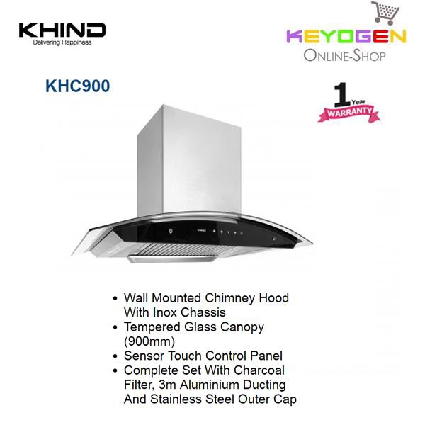 KHIND Cooker Hood KHC900 - Tempered Glass Canopy | Shopee Malaysia