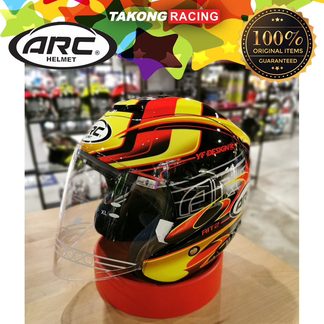 ARC Helmet YF-1 Yellow | Shopee Malaysia