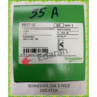 SCHNEIDER WHT35 GY 440V 3P 35A WEATHERPROOF ISOLATOR SWITCH - (IP66 ...