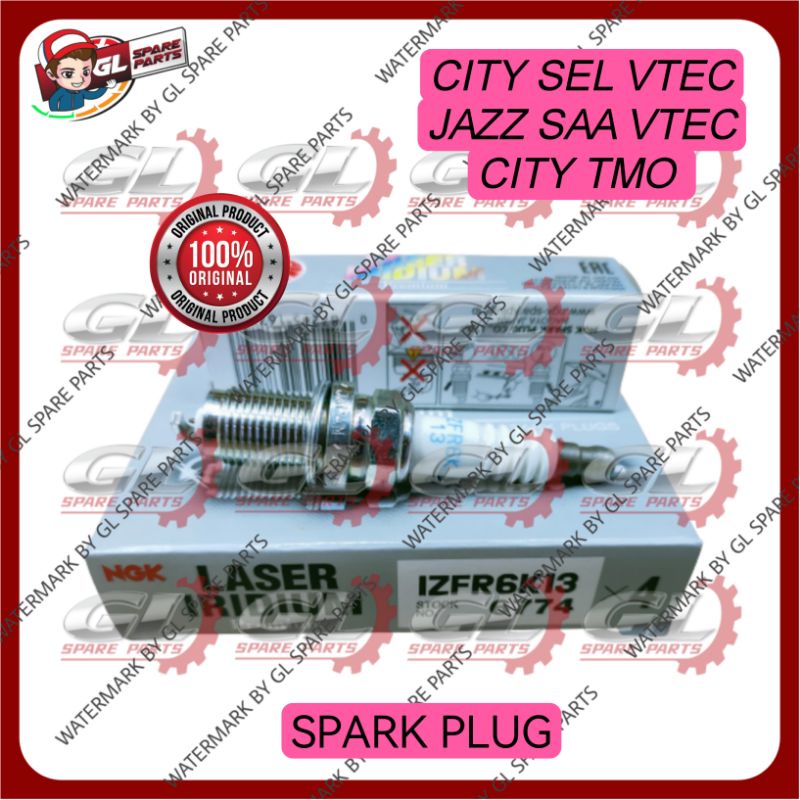 HONDA CITY VTEC SEL JAZZ VTEC SAA TFO CITY TMO IVTEC (100% ORIGINAL) NGK LASER IRIDIUM SPARK ...