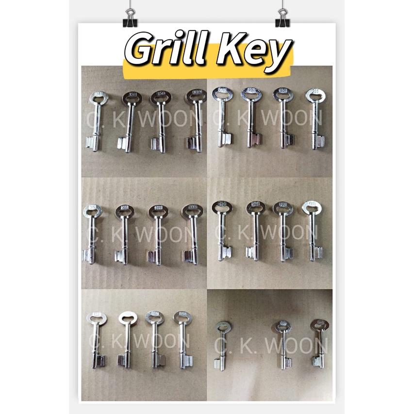 (READY STOCK) Grill Lock for Metal Door KEY ONLY/Kunci Pintu Grill ...