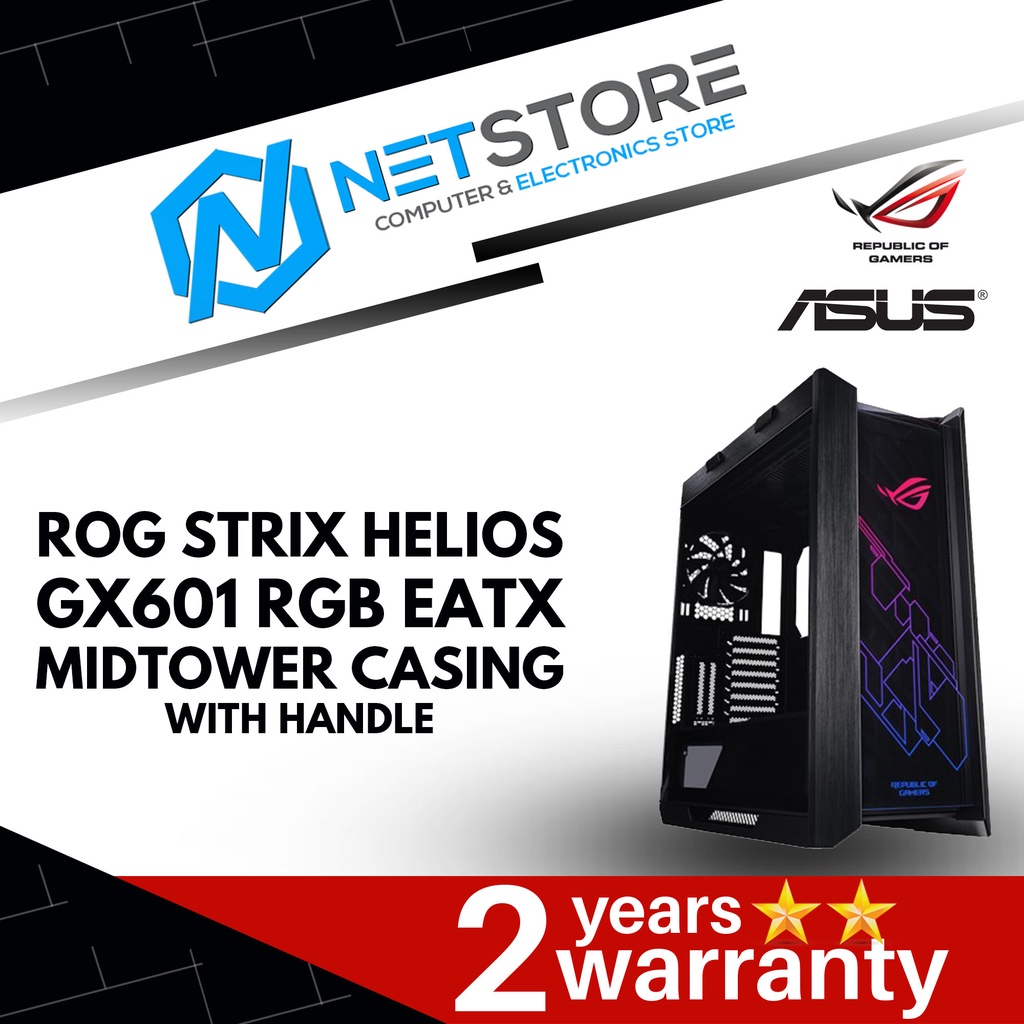 ASUS GX601 ROG STRIX HELIOS RGB MID TOWER ATX CASING WITH HANDLE ...