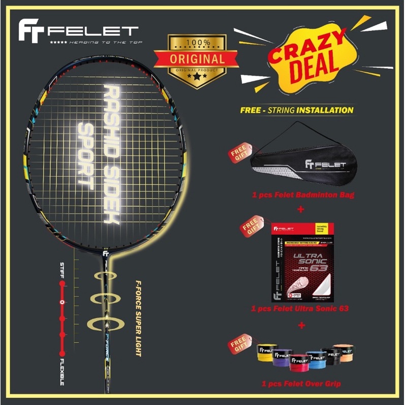 Felet F-Force Racquet Badminton Racket Badminton Racket Raket Badminton ...