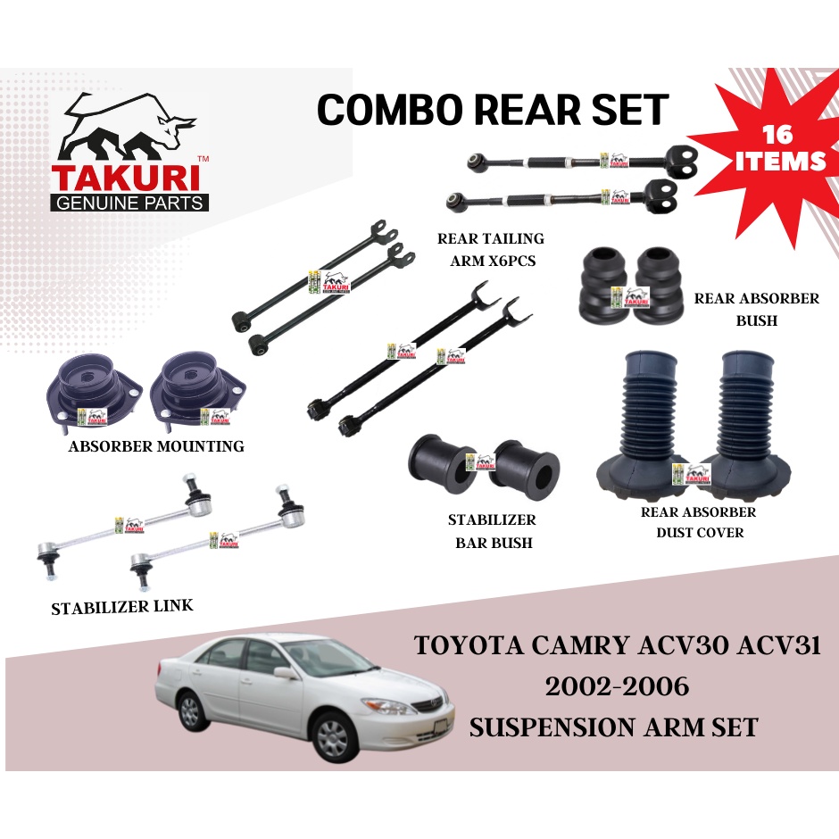 Takuri Front Suspension Arm Combo Lower Arm Absorber Link Ball Joint