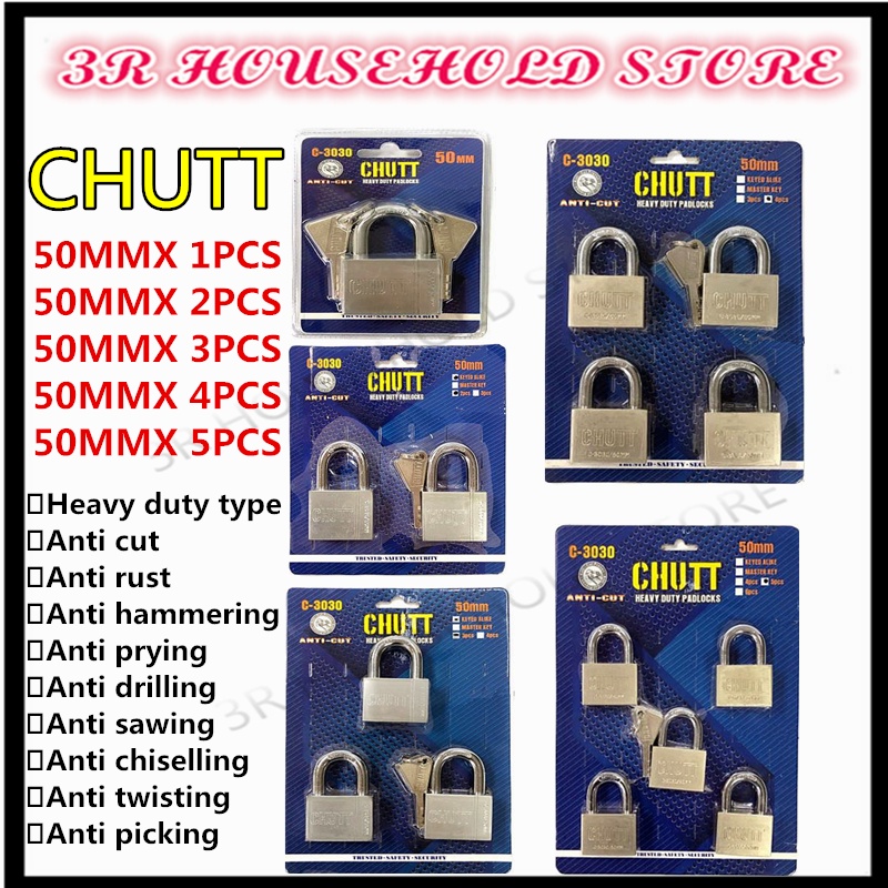 Heavy duty anti cut anti rust stainless steel padlock Chutt 3030 ...