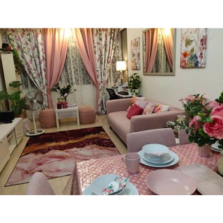 Frame Oil Painting Flowers Kaison Frame Lukisan Minyak Corak Flora ...