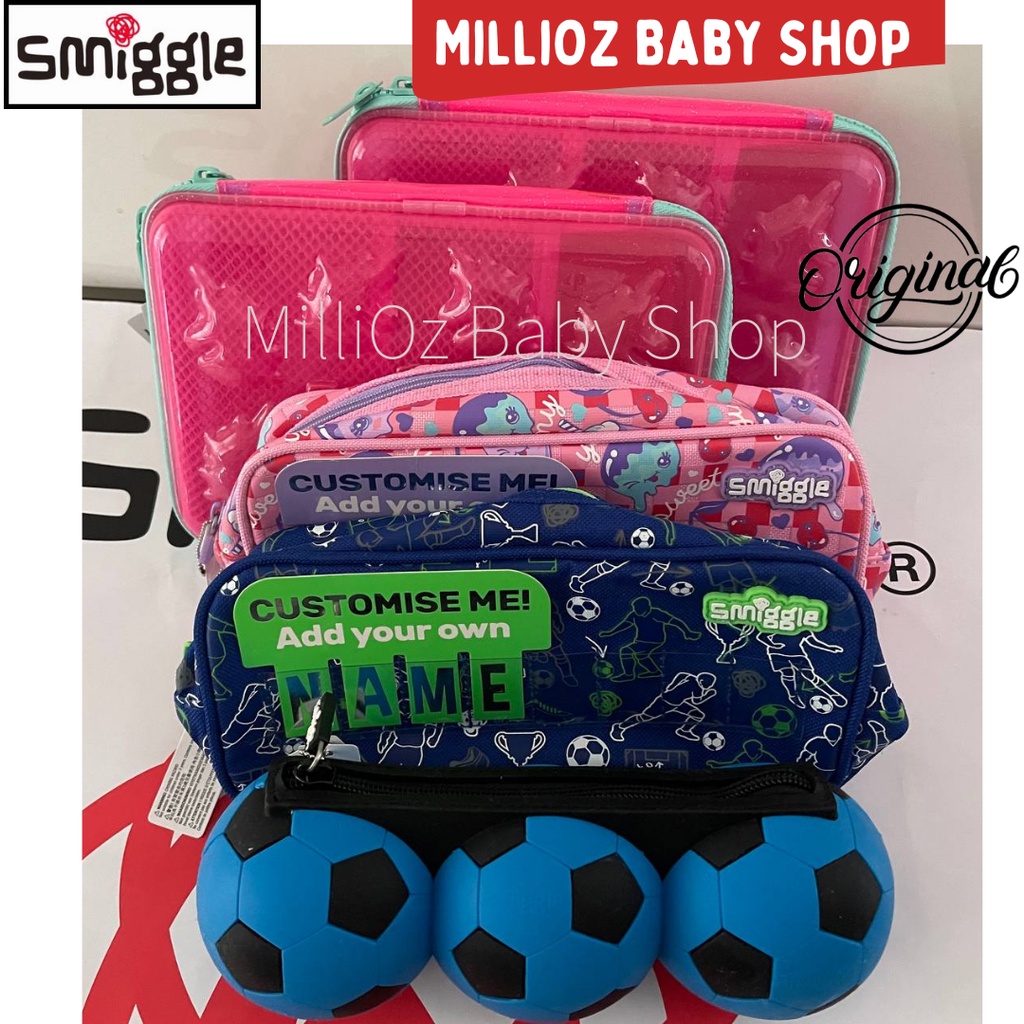 Clearance Original Smiggle Pencil Case Hard Top See Thru | Blue Pink ...