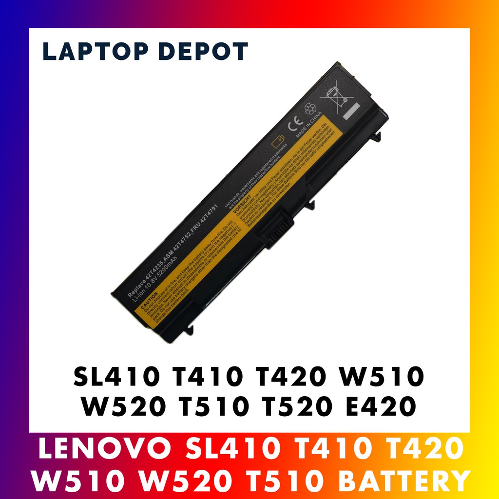 Lenovo SL410 T410 T420 T510 T520 W510 W520 L410 L420 Battery | Shopee ...