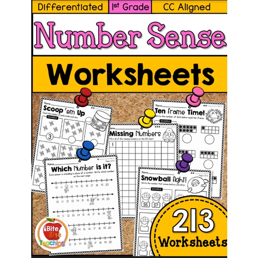 DIFFERENTIATED FIRST GRADE NUMBER SENSE WORKSHEETS | Shopee Malaysia