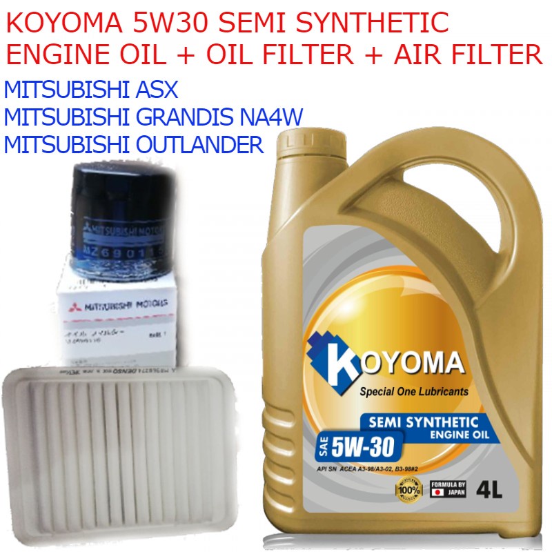 MITSUBISHI ASX, GRANDIS NA4W, OUTLANDER AIR FILTER + OIL FILTER ...