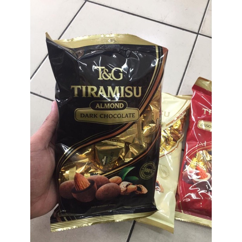T&G Chocolate Tiramisu Almond Dark Chocolate 250g | Shopee Malaysia