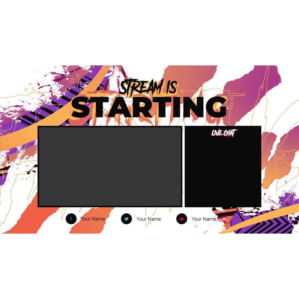 Splatter Package Overlay / Screen Theme / Widget Theme (STREAMLABS OBS ...