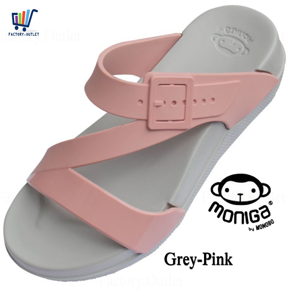 Ladies Sandal Slipper Monobo Moniga 7 Multicolor (GREY PINK) | Shopee ...