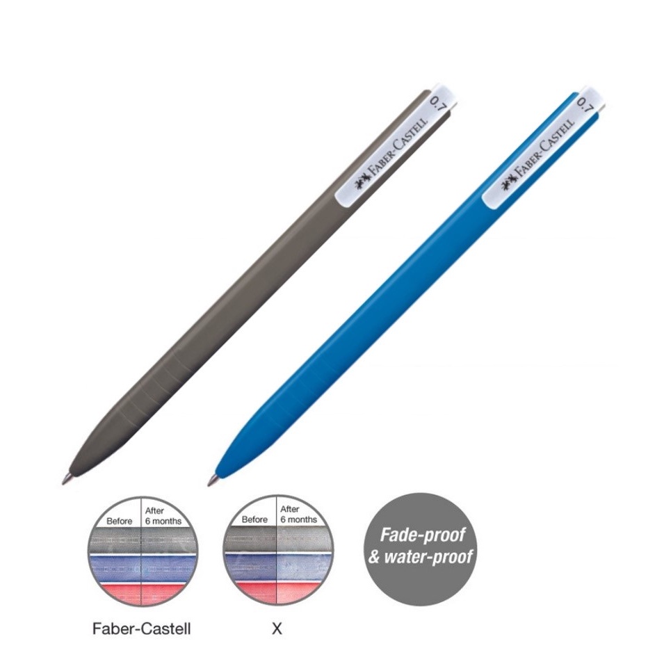 FABER-CASTELL RX Gel Pen - Black/Blue (0.5mm/0.7mm x 2 Pcs/Set ...