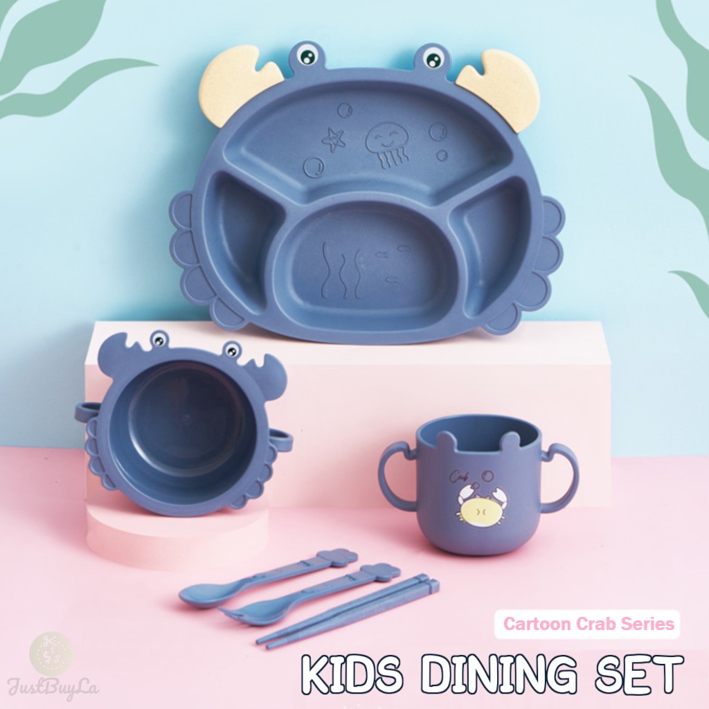 Cartoon Crab Baby Plate Set Kids Plate Set Pinggan Baby Pinggan Kanak ...