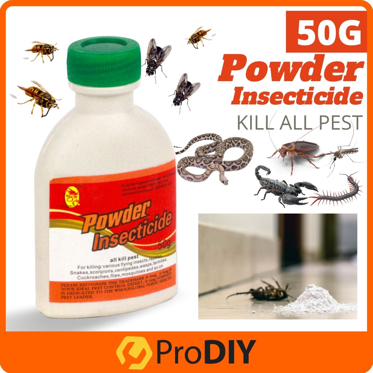 50g Powder Insecticides Kill All Pests Baits Flying Scale Insecticide ...