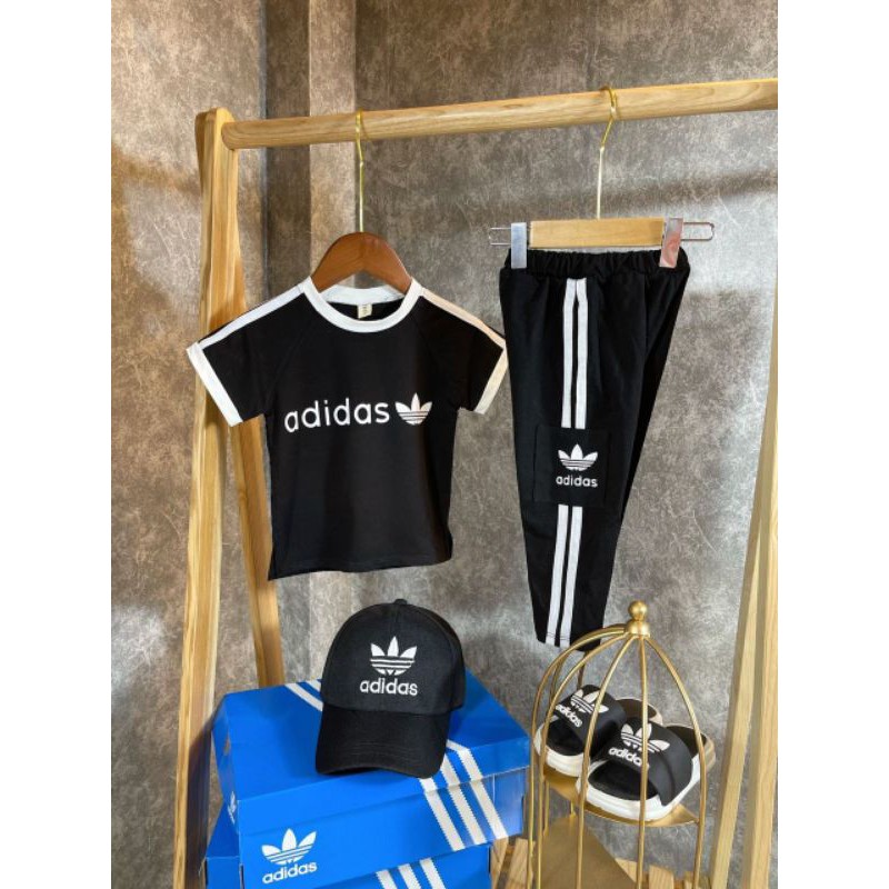 Adidas Set Baju Jalan Raya 3 in 1 Set Top Pants Cap Baju Adidas Budak ...