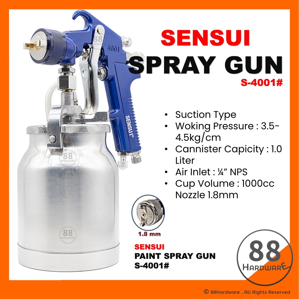 SENSUI S-4001# 1.8MM heavy duty industrial spray gun / spray gun paint ...