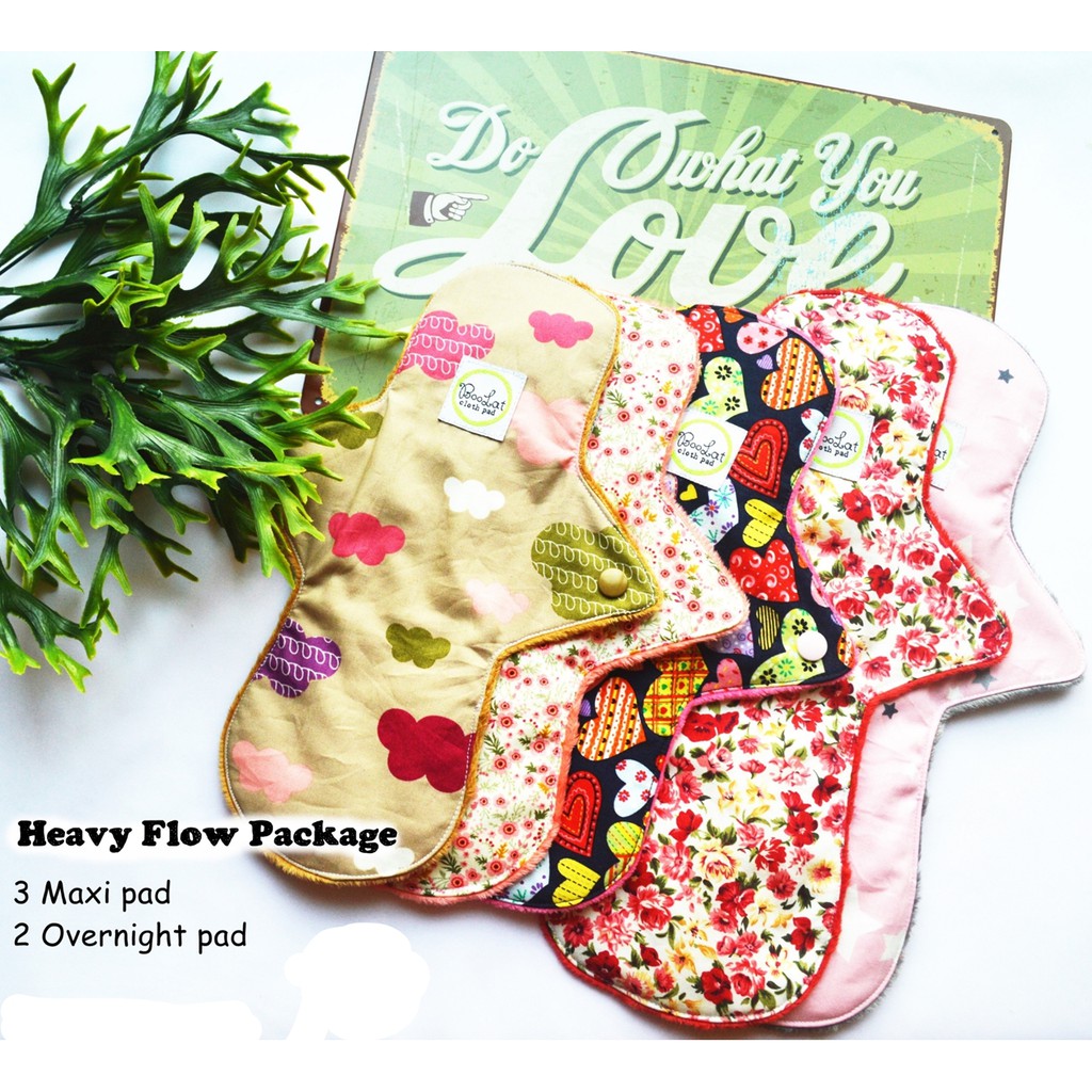 HEAVY FLOW PACKAGE PREMIUM CLOTH PAD KAIN REUSABLE CLOTHPAD | Shopee ...