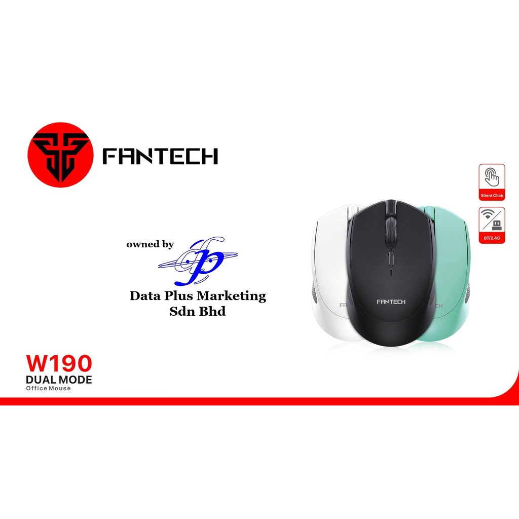 FANTECH W190 DUAL MODE 2.4GHZ AND BLUETOOTH WIRELESS MOUSE | Shopee ...