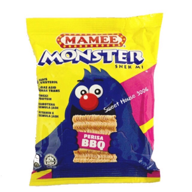 6pktx25g Mamee Monster Noodle Snack BBQ Flavour Childhood Memories ...