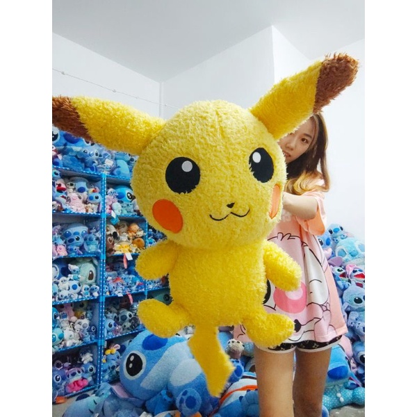 60cm超大毛毛神奇宝贝宝可梦皮卡丘娃娃公仔玩偶 Pokemon Pikachu softoy plushie patung | Shopee ...